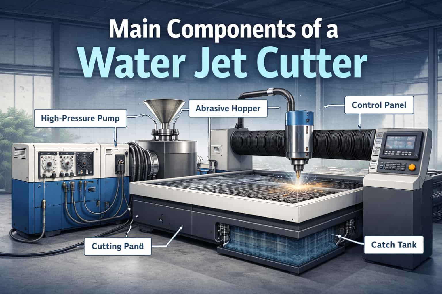 What are the Main Components of a Water Jet Cutter?